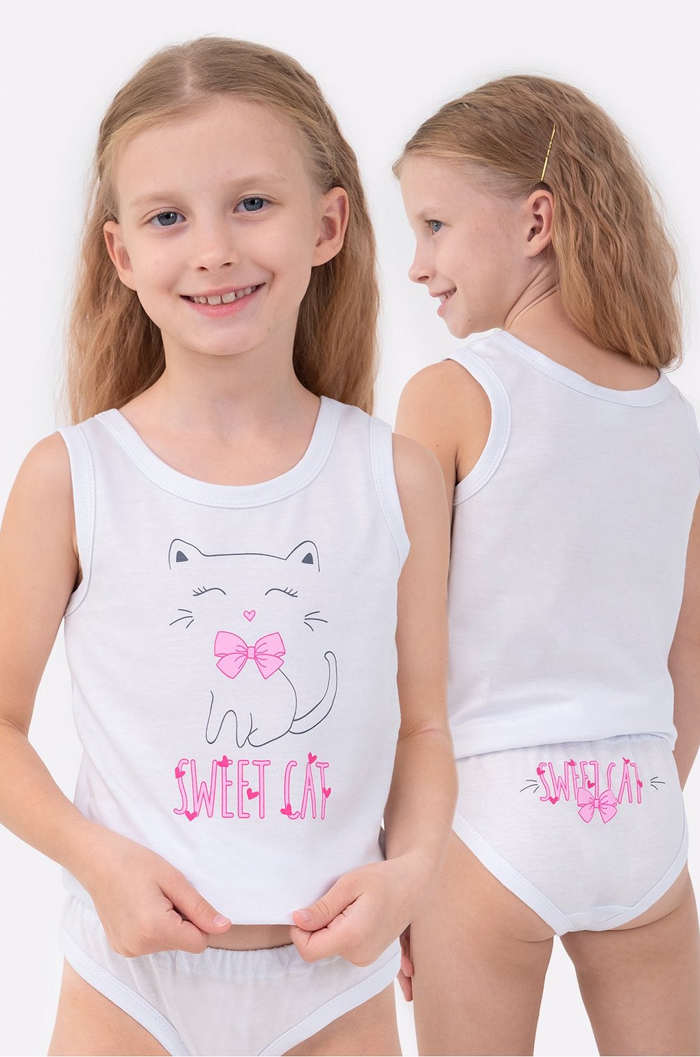 Комплект для девочки Happyfox 6679126 белый купить оптом в HappyWear.ru