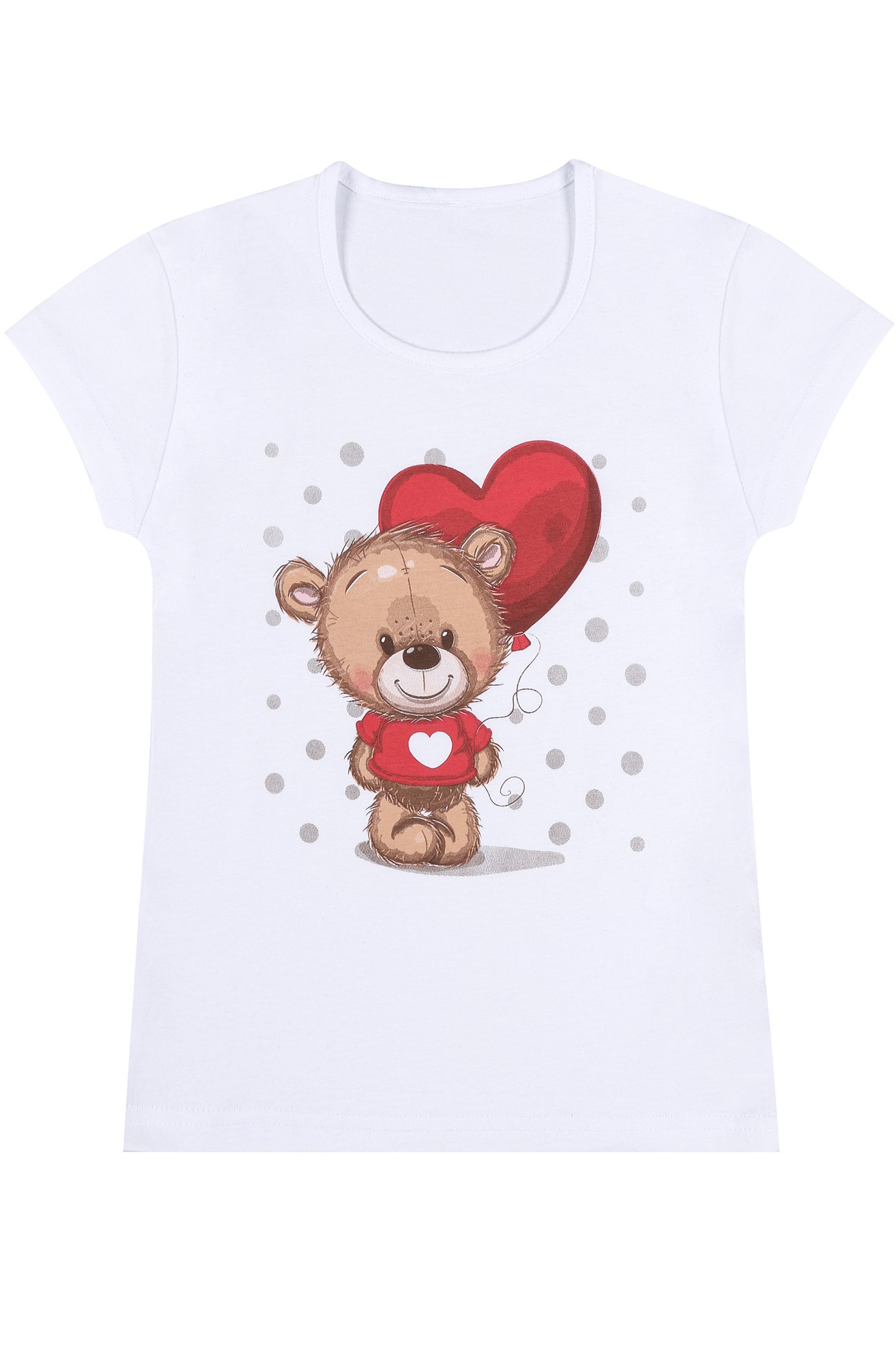 Футболка для девочки Апрель 6687683 белый купить оптом в HappyWear.ru