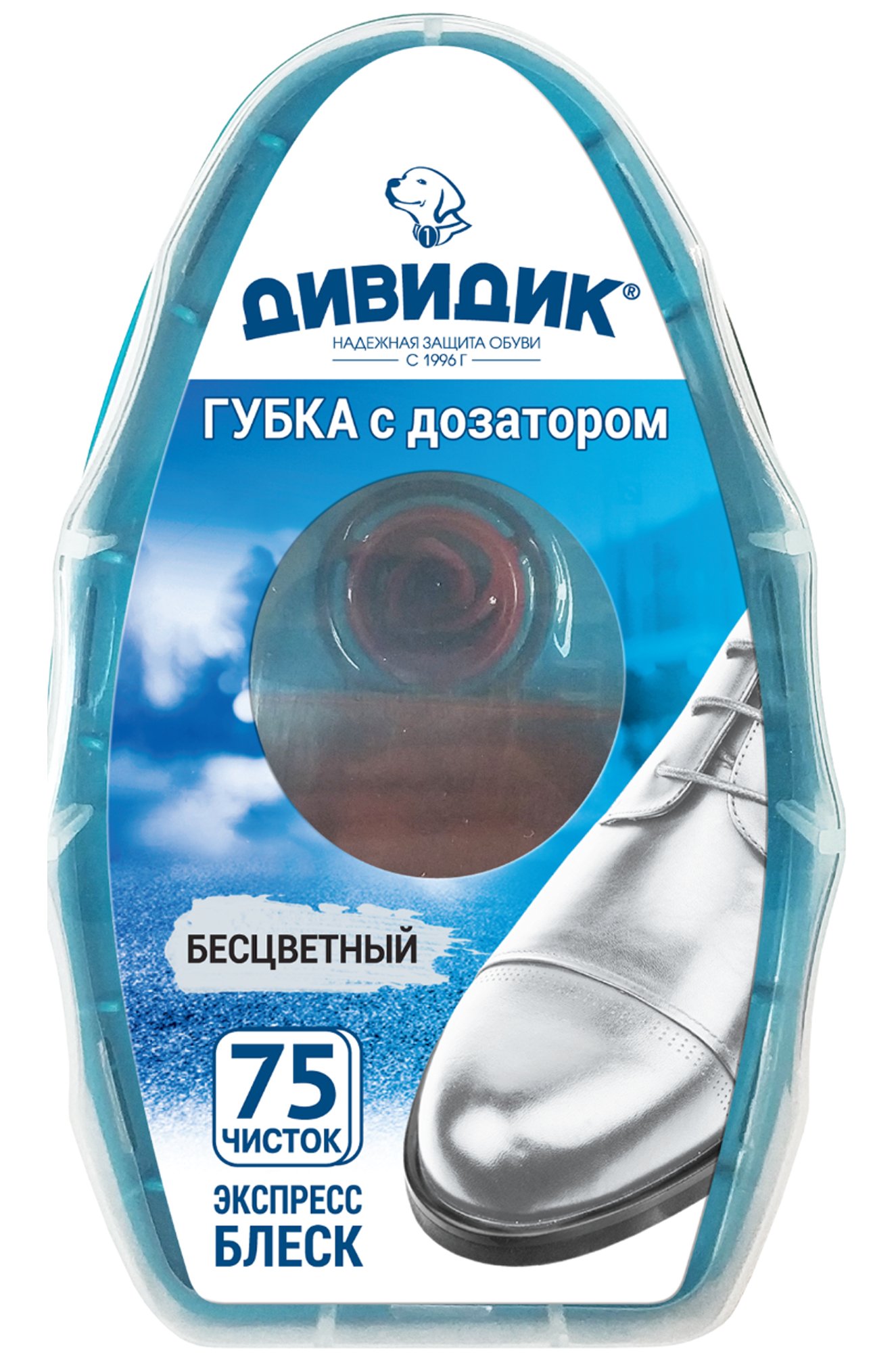 Губка для обуви Дивидик из гладкой кожи с дозатором, бесцветная Арнест ...