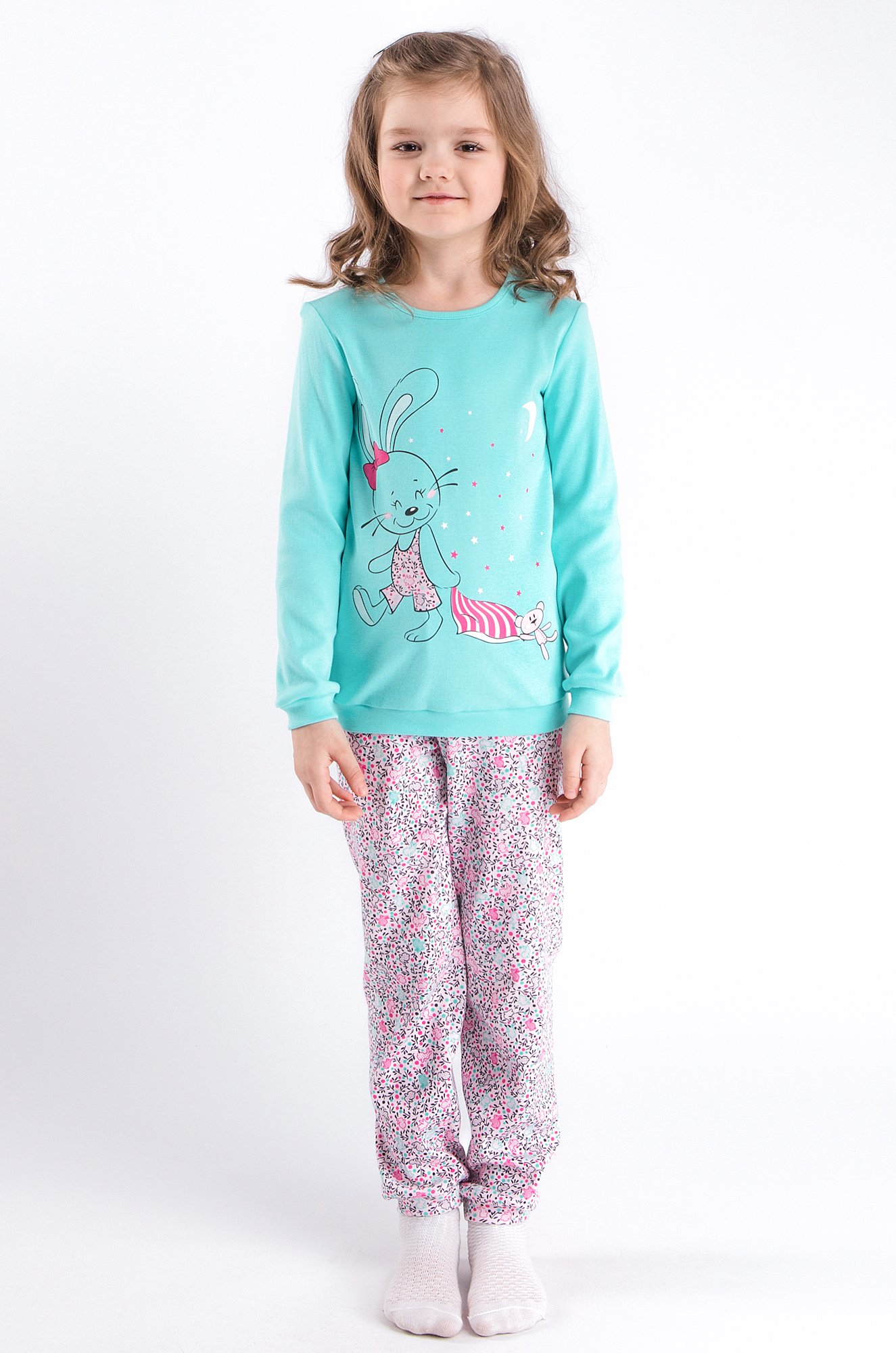 Пижама для девочки Свiтанак 6574938 голубой купить оптом в HappyWear.ru