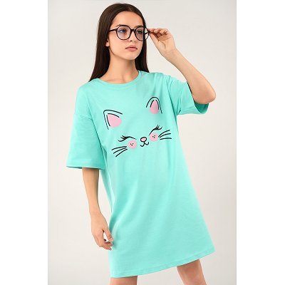 Туника оверсайз для девочки Happyfox 6666777 голубой купить оптом в ...