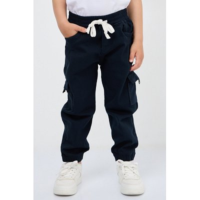 Брюки карго для мальчика Bonito 6690903 синий купить оптом в HappyWear.ru