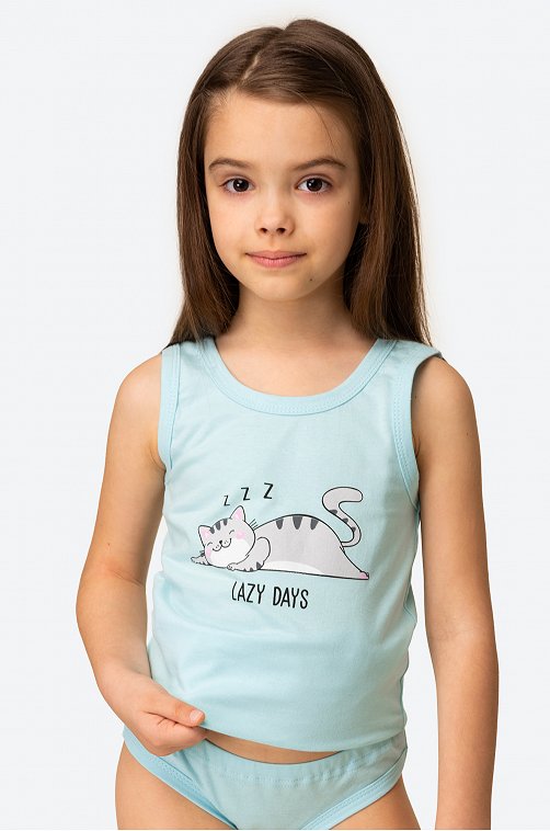 Комплект для девочки Happyfox 6687505 голубой купить оптом в HappyWear.ru